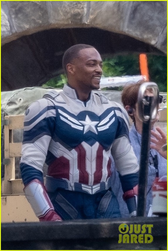 Anthony Mackie Suits Up on Set While Filming 'Captain America: Brave ...