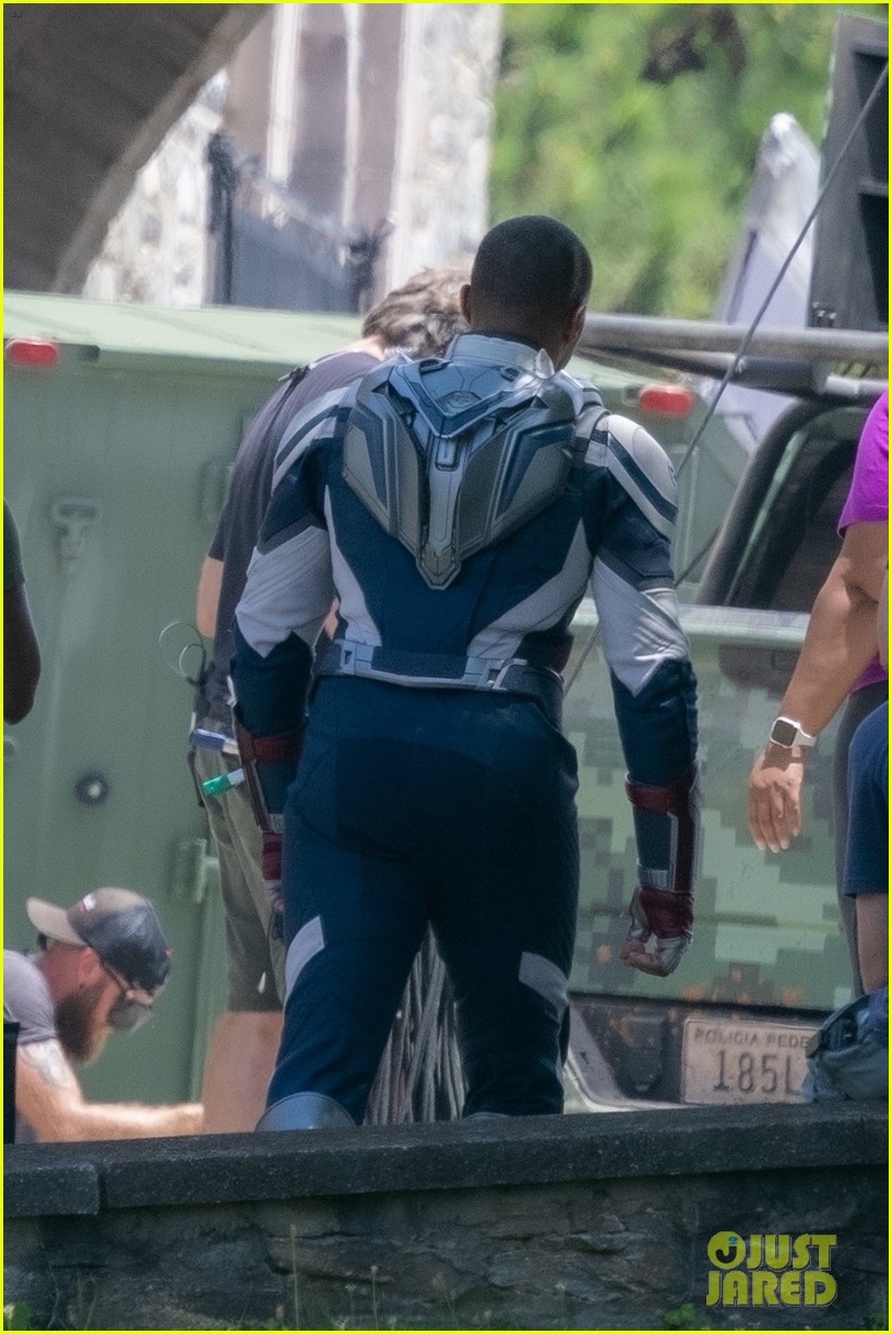 Anthony Mackie Suits Up on Set While Filming 'Captain America: Brave ...