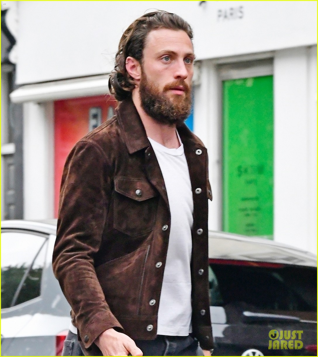 Aaron Taylor-Johnson Shows Off His Bushier Beard During Day Out with Wife Sam in London: Photo ...