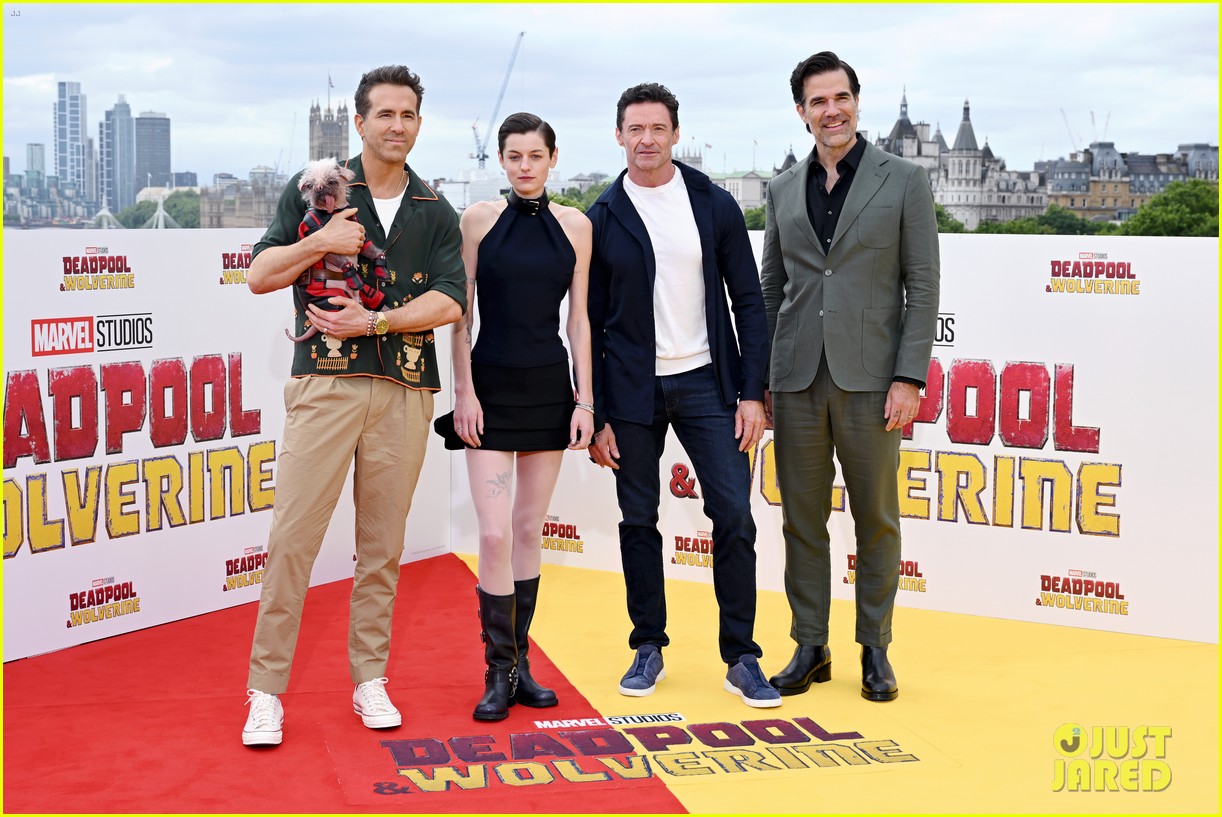 Ryan Reynolds, Emma Corrin, & Hugh Jackman Continue Promoting 'Deadpool & Wolverine' in London ...