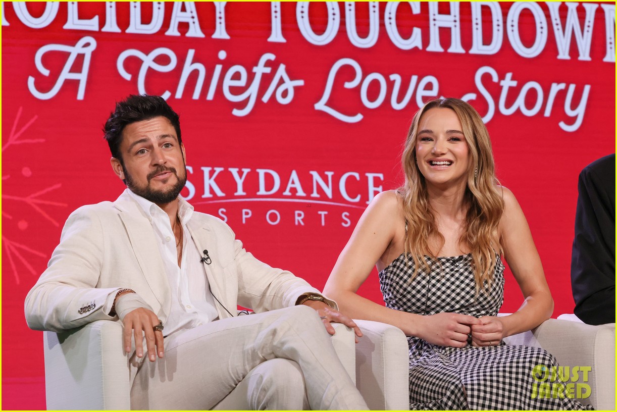 Hunter King & Tyler Hynes Promote Hallmark's NFL Christmas Movie at TCA ...