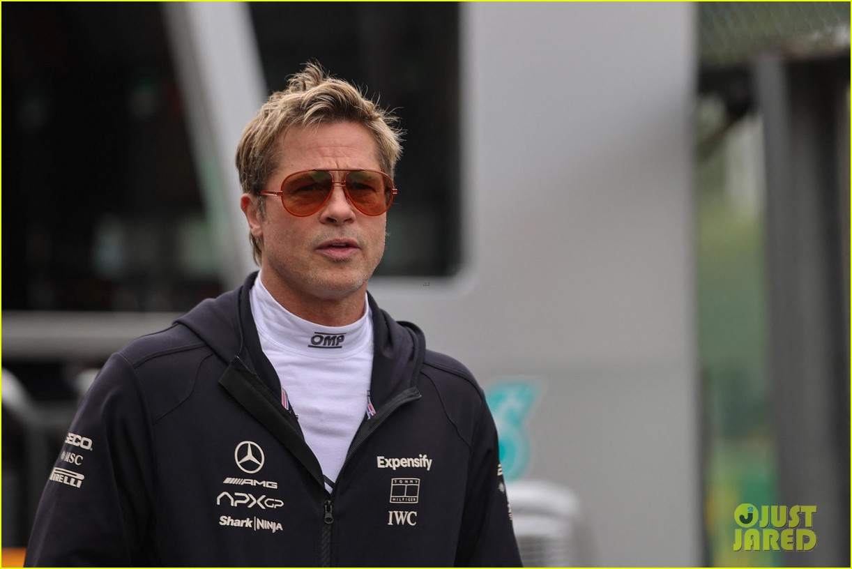 Brad Pitt Wears Racing Uniform While Filming 'F1' Movie at Belgium ...