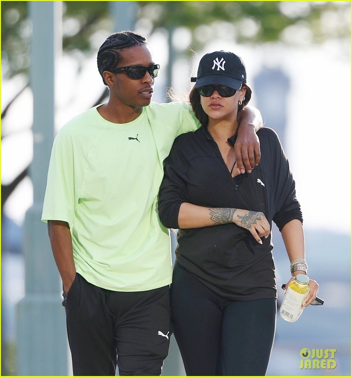 Rihanna & A$AP Rocky Go For a Walk in the Park During NYC Outing: Photo ...