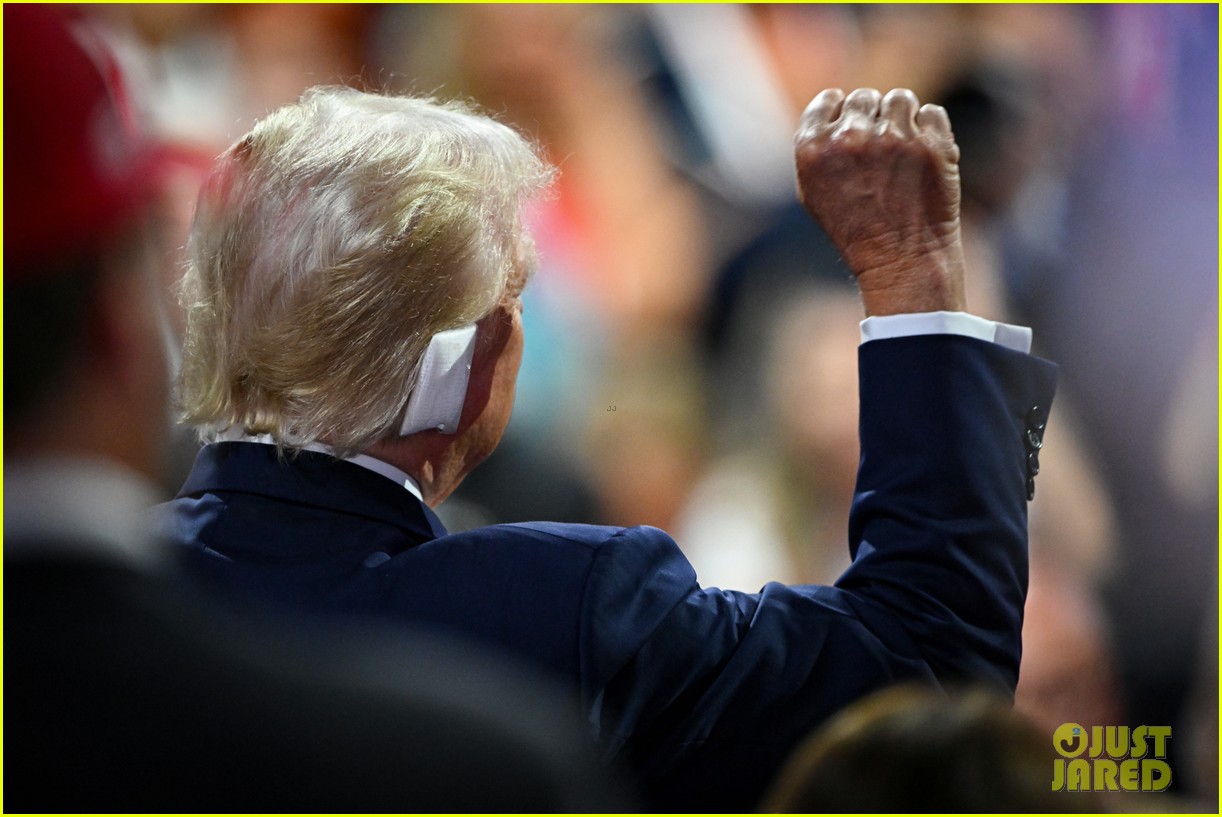Donald Trump Wears Bandage Over Ear for First Appearance Since ...