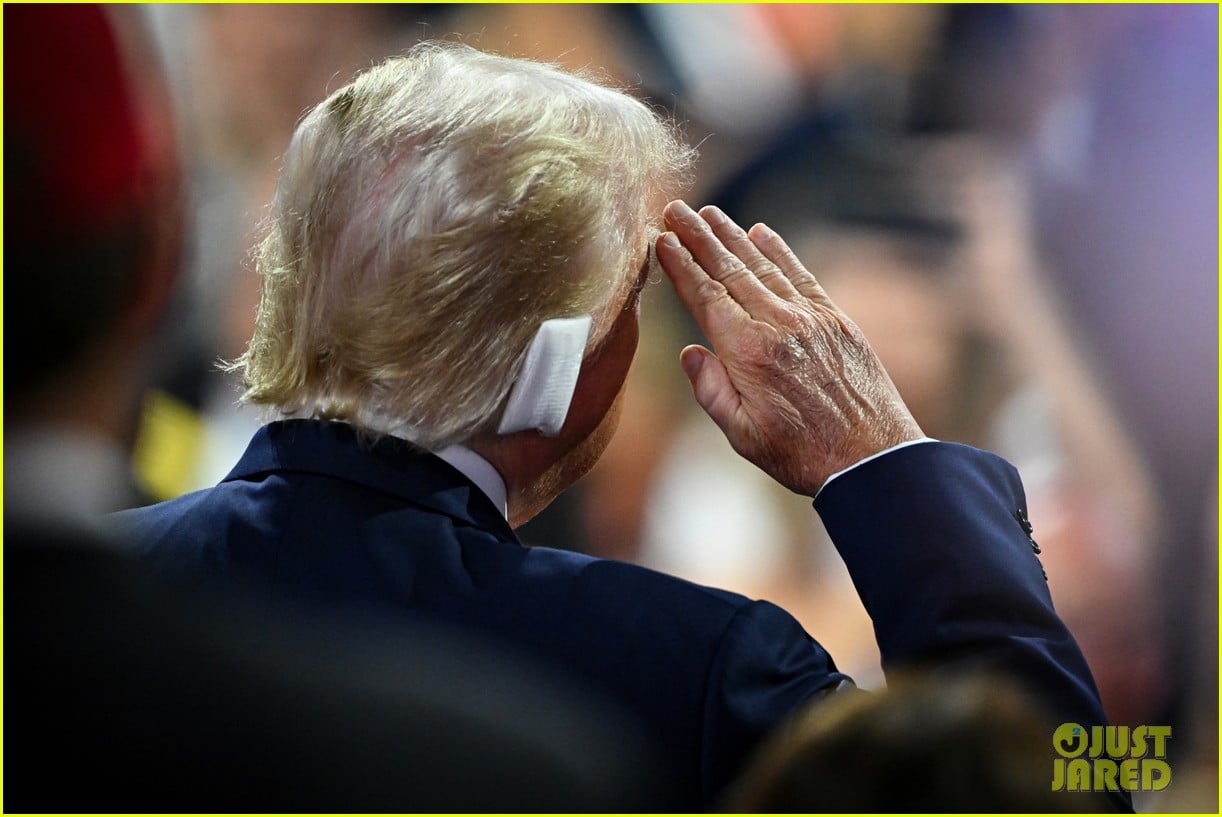 Donald Trump Wears Bandage Over Ear for First Appearance Since ...