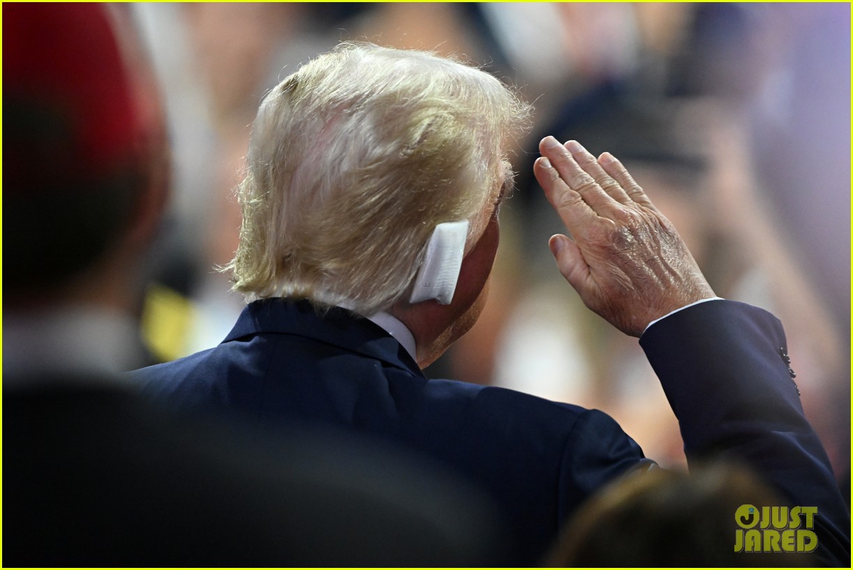 Donald Trump Wears Bandage Over Ear for First Appearance Since ...