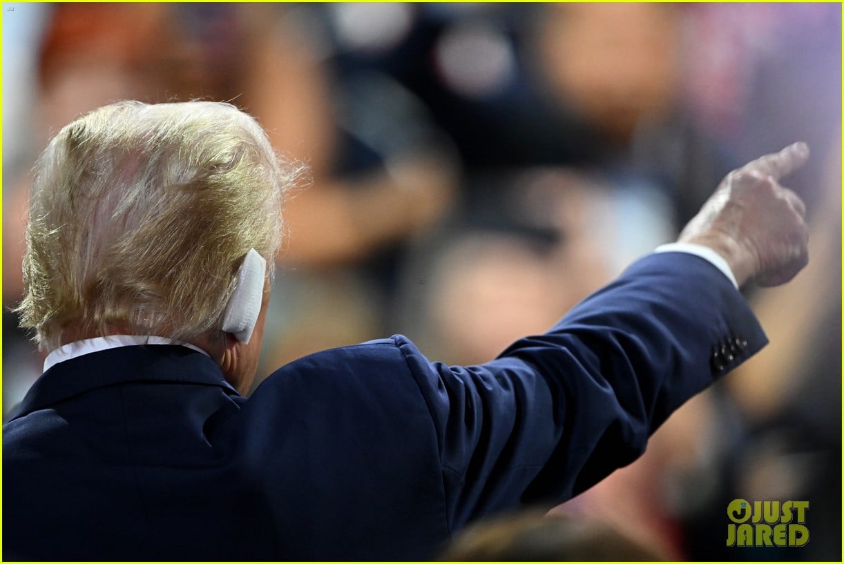 Donald Trump Wears Bandage Over Ear for First Appearance Since ...