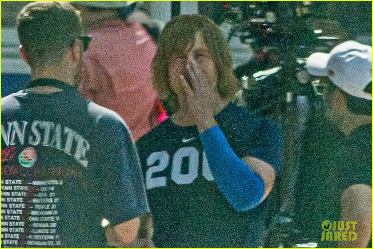 Glen Powell Gets Into Character Filming New Hulu Series 'Chad Powers ...