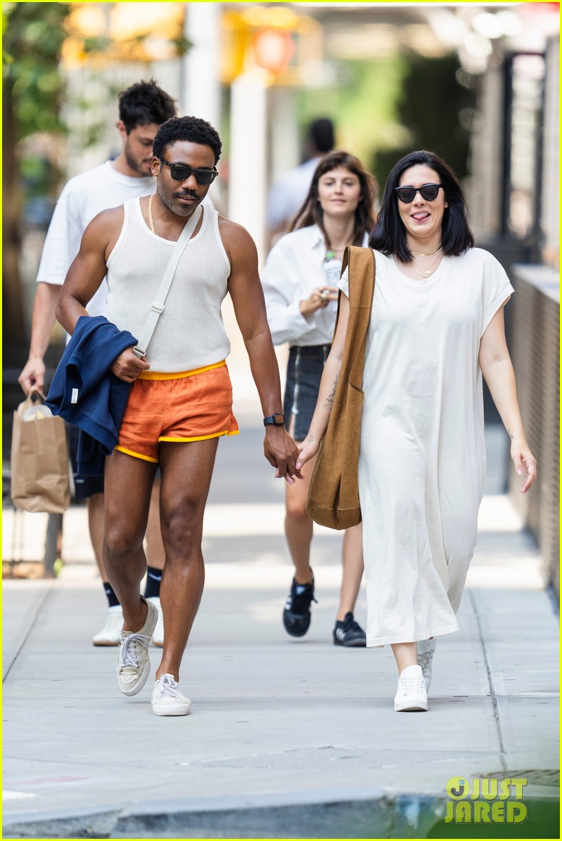 Donald Glover Rocks Orange Short-Shorts During Day Out with Wife Michelle White: Photo 5066118 ...