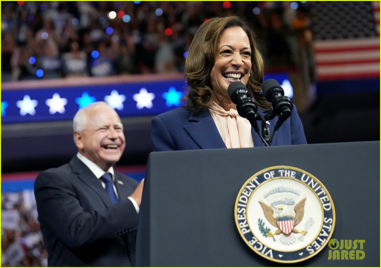 Kamala Harris & Tim Walz Attend First Rally as Running Mates - Watch ...