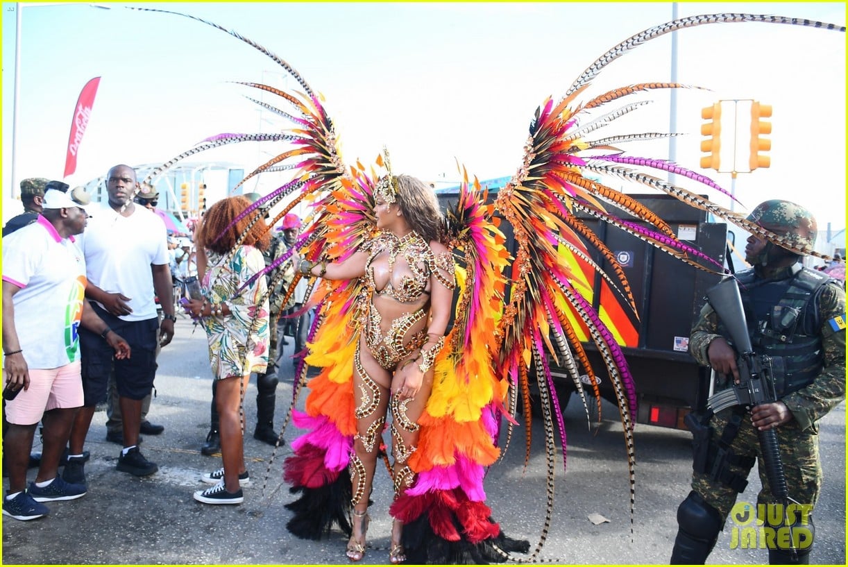 Rihanna Slays in Bejeweled Bodysuit With Colorful Wings at Crop Over Festival 2024 in Barbados ...