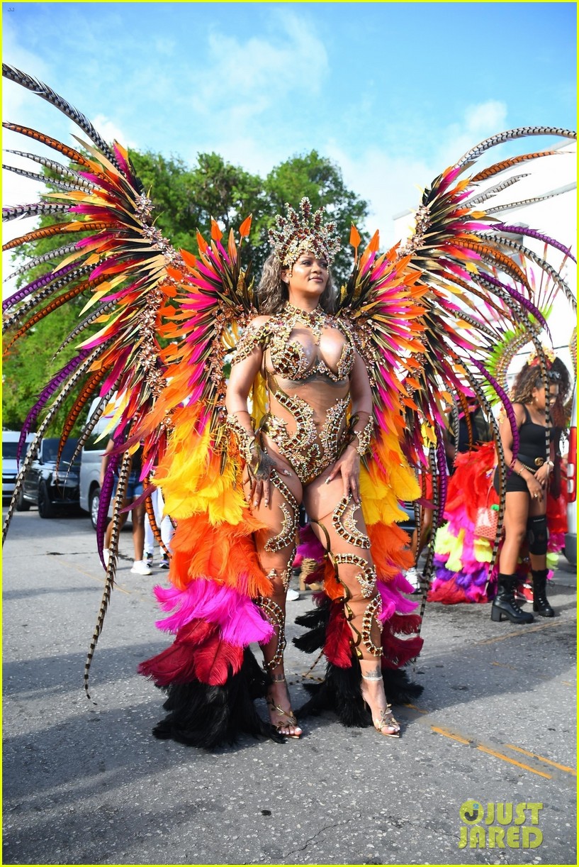 Rihanna Slays in Bejeweled Bodysuit With Colorful Wings at Crop Over Festival 2024 in Barbados ...