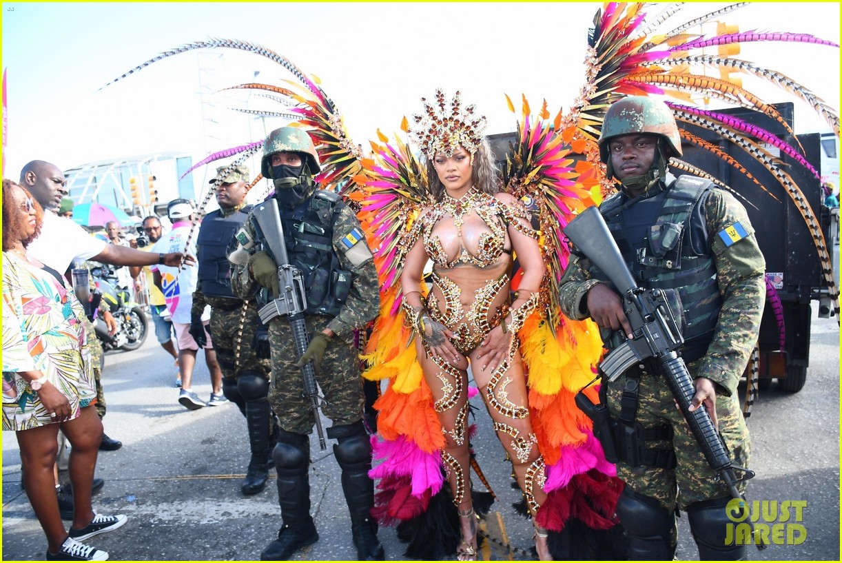 Rihanna Slays in Bejeweled Bodysuit With Colorful Wings at Crop Over Festival 2024 in Barbados ...