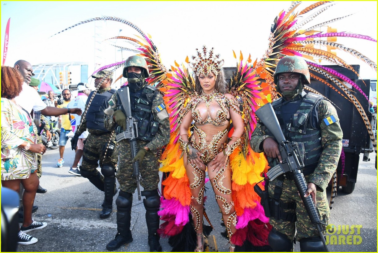 Rihanna Slays in Bejeweled Bodysuit With Colorful Wings at Crop Over Festival 2024 in Barbados ...