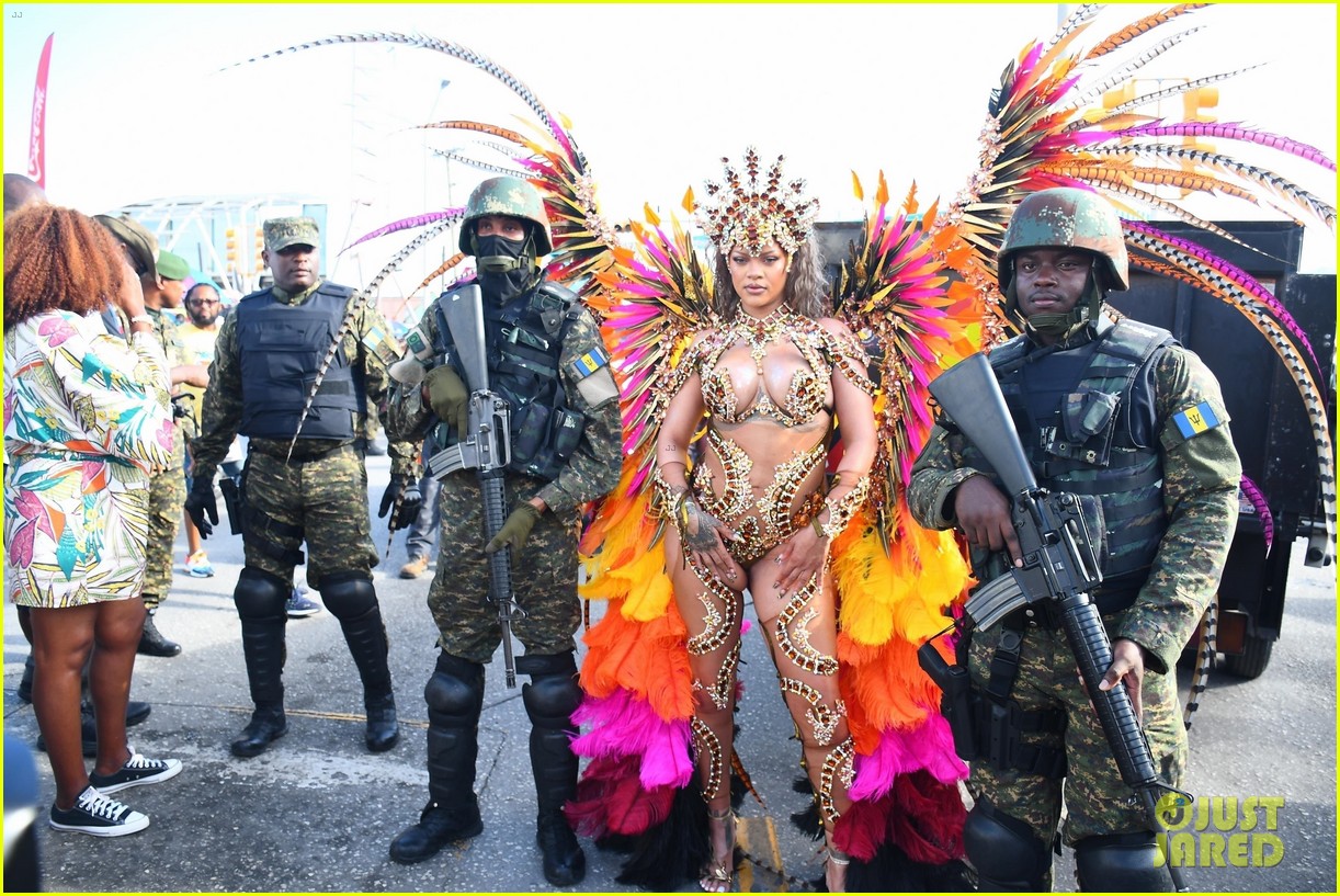 Rihanna Slays in Bejeweled Bodysuit With Colorful Wings at Crop Over Festival 2024 in Barbados ...