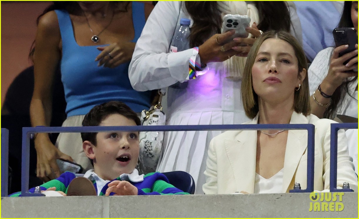 Jessica Biel Makes Rare Appearance with Son Silas, 9, at U.S. Open 2024 ...