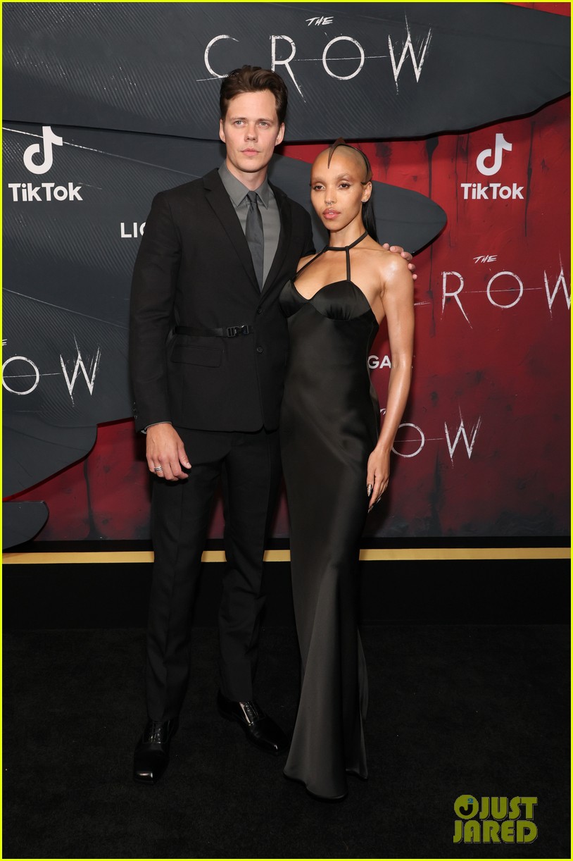 Bill Skarsgard & FKA twigs Go Goth in All Black at 'The Crow' NYC ...