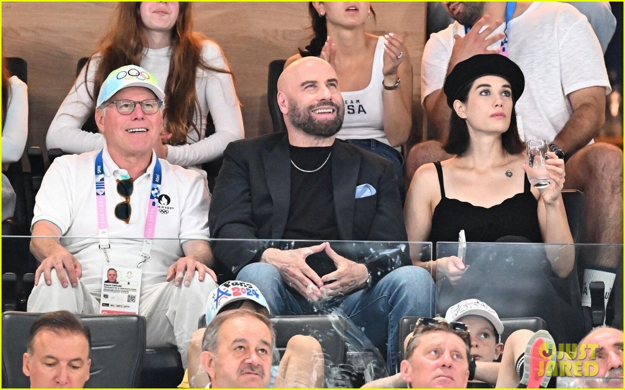 John Travolta & Daughter Ella Bleu Attend Gymnastics Event at Paris ...