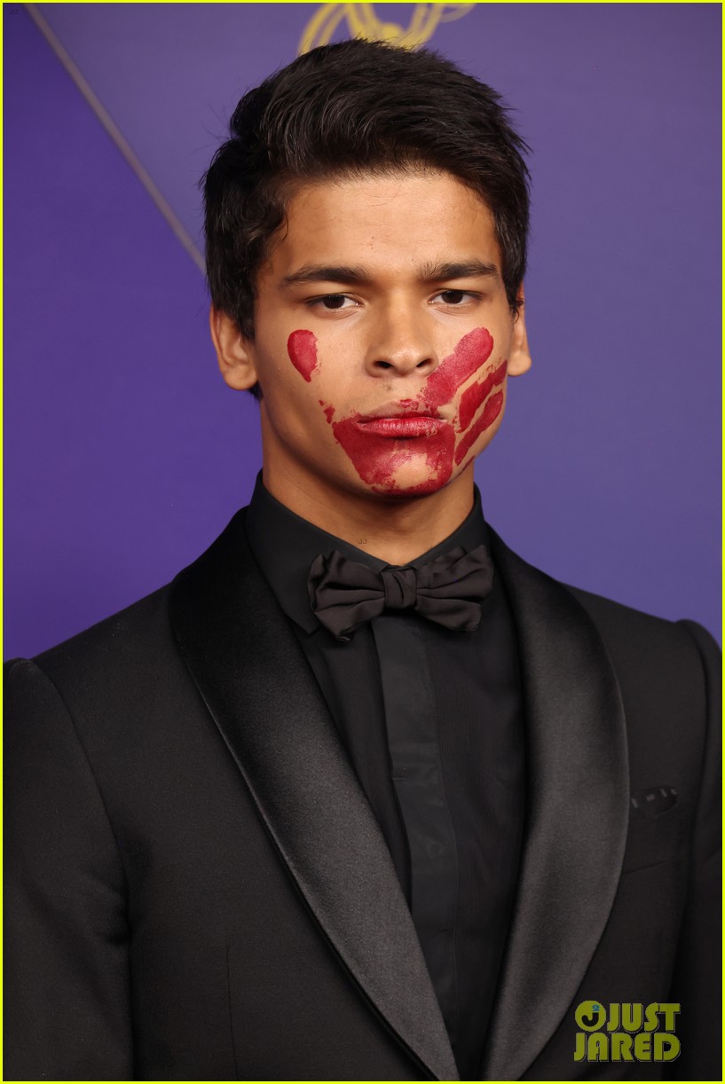 D'Pharaoh Woon-A-Tai Arrives at Emmy Awards With Red Hand Painted on ...