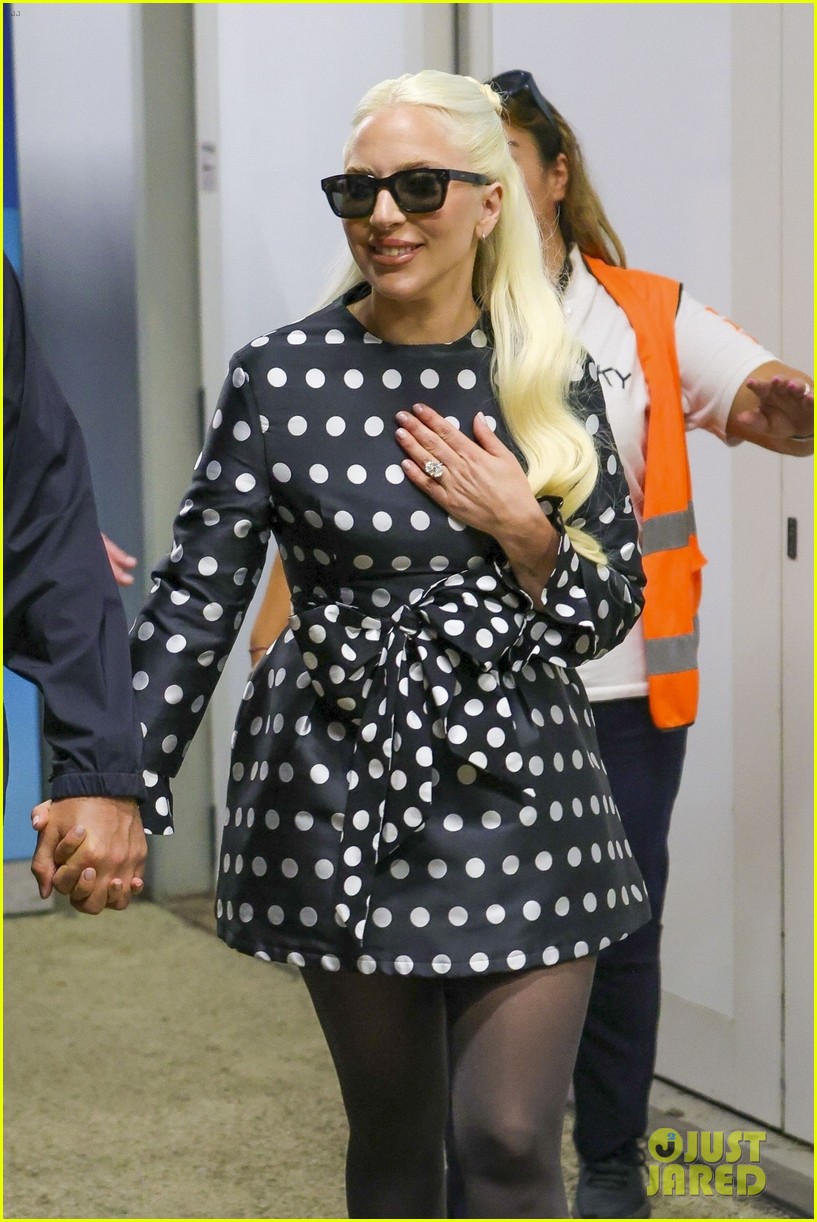 Lady Gaga Goes Back to Blonde Hair as She Arrives in Italy with Fiancé ...