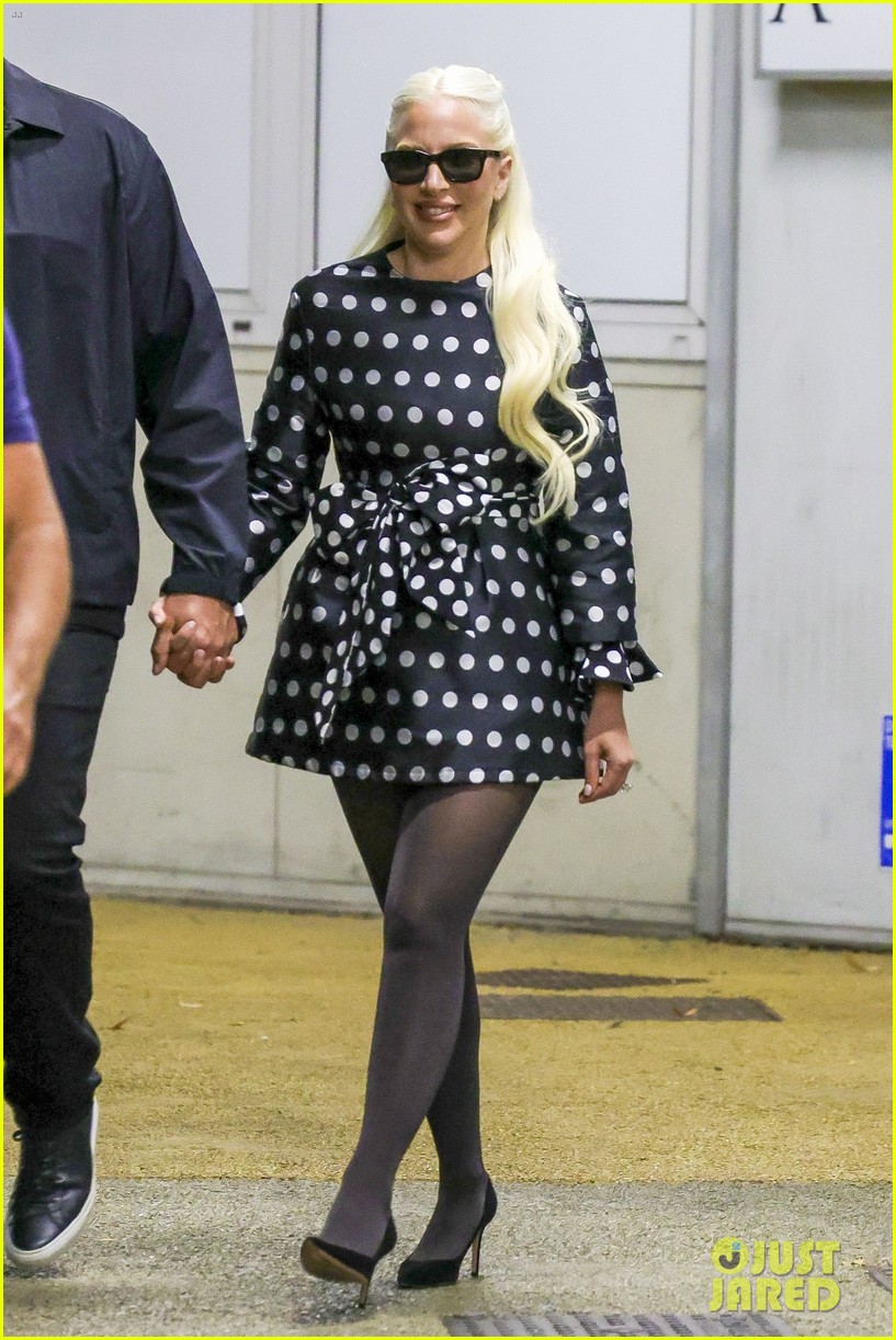 Lady Gaga Goes Back to Blonde Hair as She Arrives in Italy with Fiancé ...