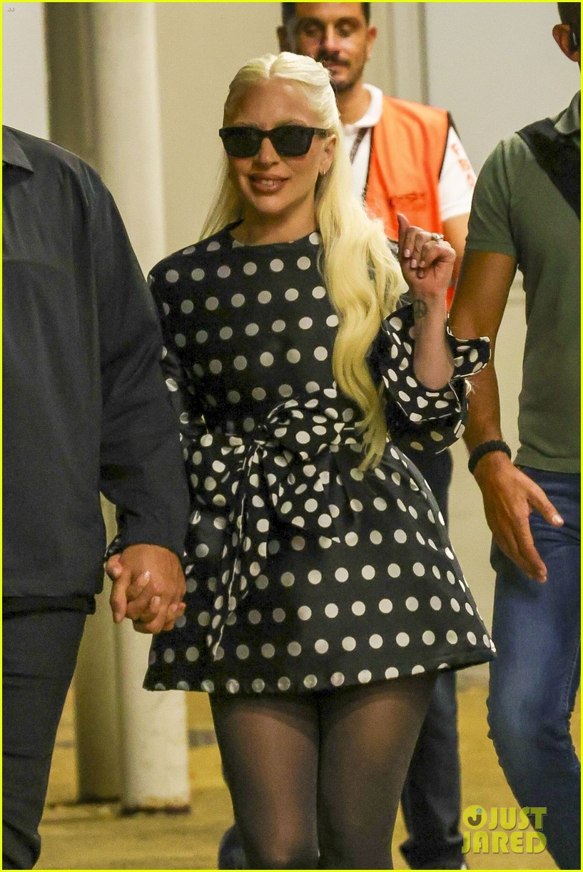 Lady Gaga Goes Back to Blonde Hair as She Arrives in Italy with Fiancé ...