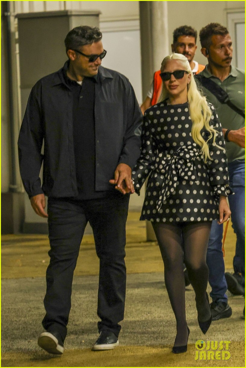 Lady Gaga Goes Back to Blonde Hair as She Arrives in Italy with Fiancé ...
