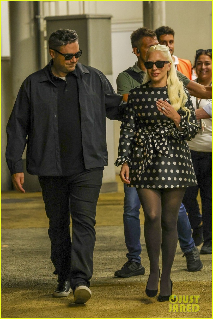 Lady Gaga Goes Back to Blonde Hair as She Arrives in Italy with Fiancé ...
