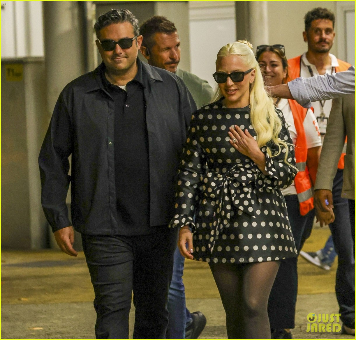 Lady Gaga Goes Back to Blonde Hair as She Arrives in Italy with Fiancé ...
