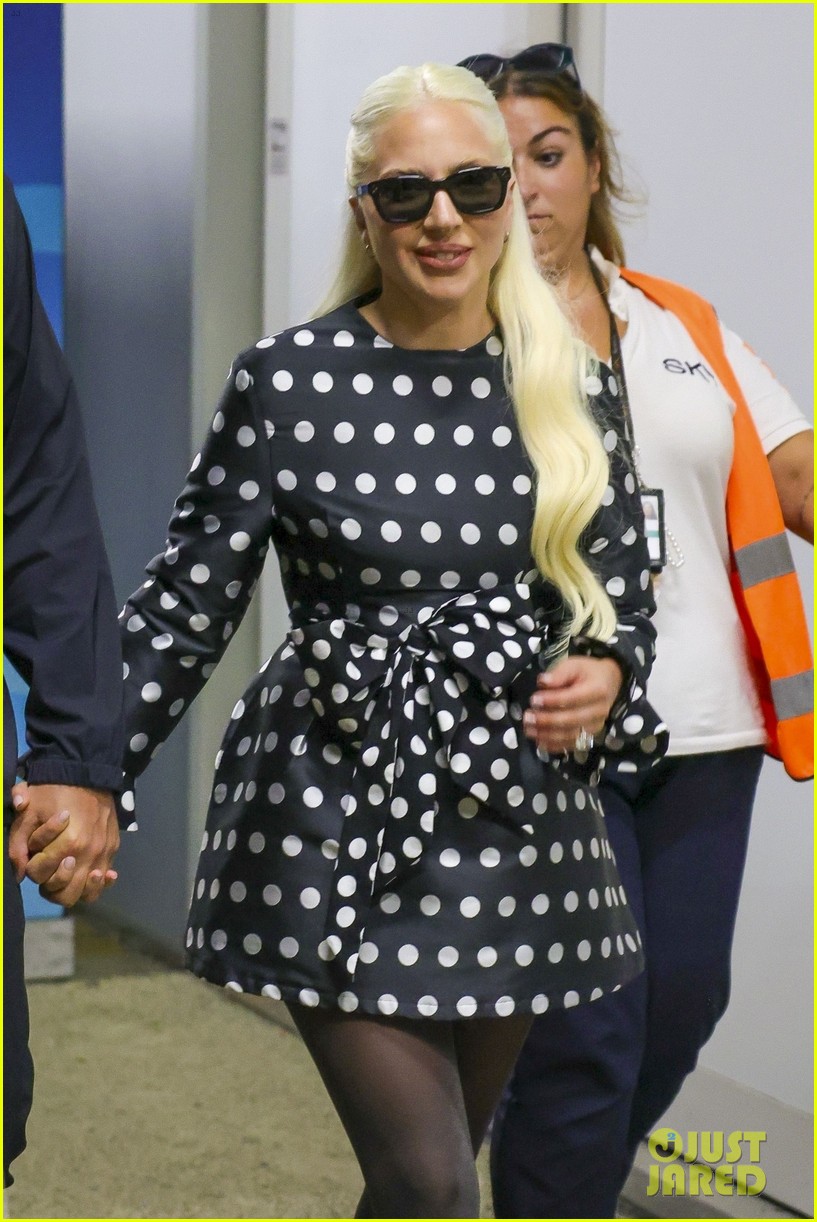 Lady Gaga Goes Back to Blonde Hair as She Arrives in Italy with Fiancé ...