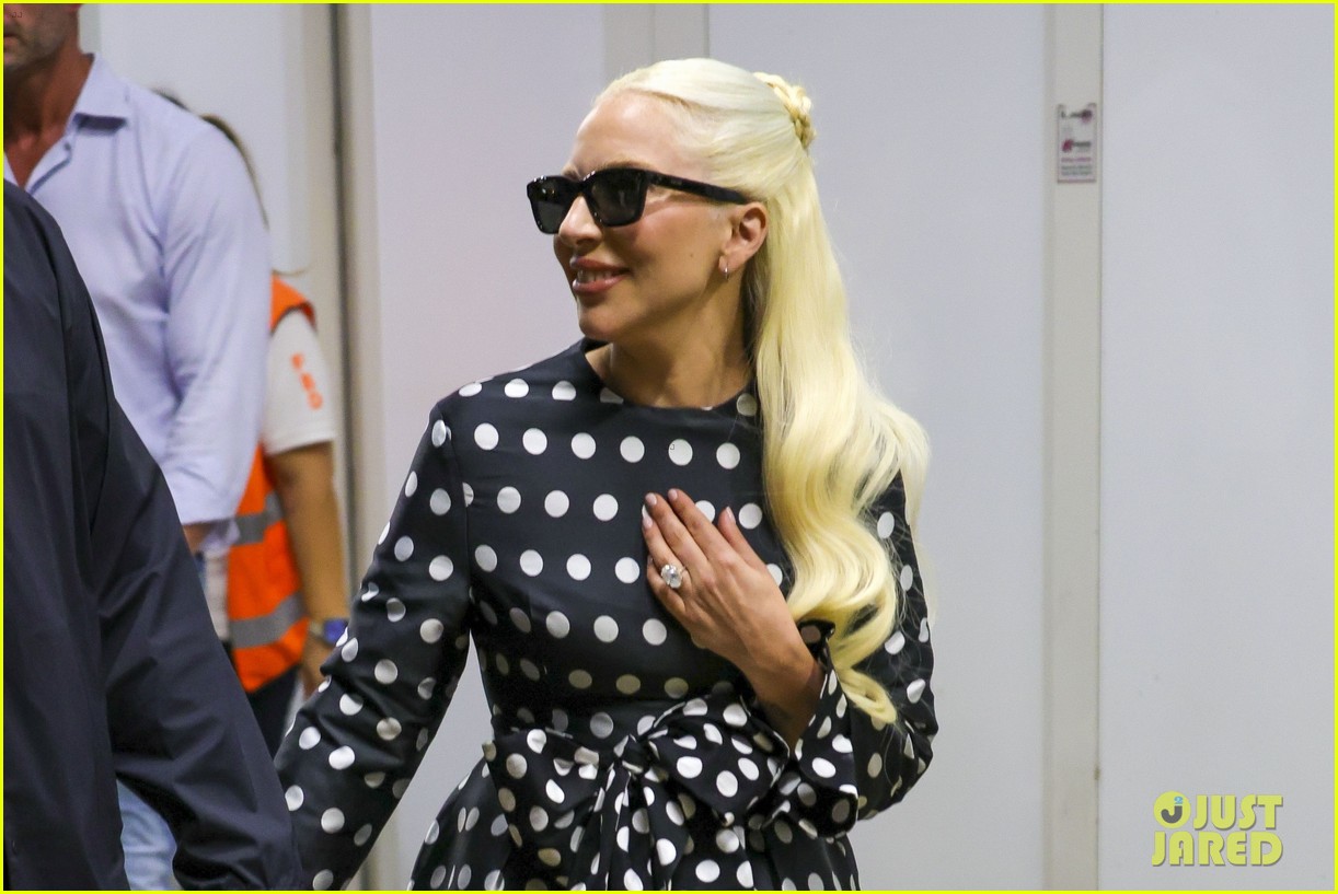 Lady Gaga Goes Back to Blonde Hair as She Arrives in Italy with Fiancé ...