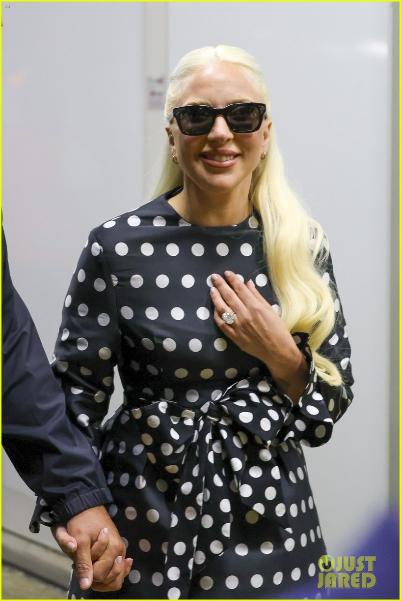 Lady Gaga Goes Back to Blonde Hair as She Arrives in Italy with Fiancé ...