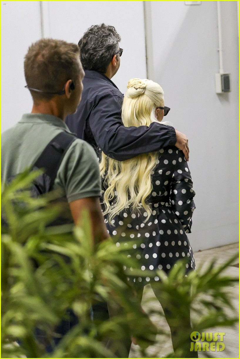 Lady Gaga Goes Back to Blonde Hair as She Arrives in Italy with Fiancé ...