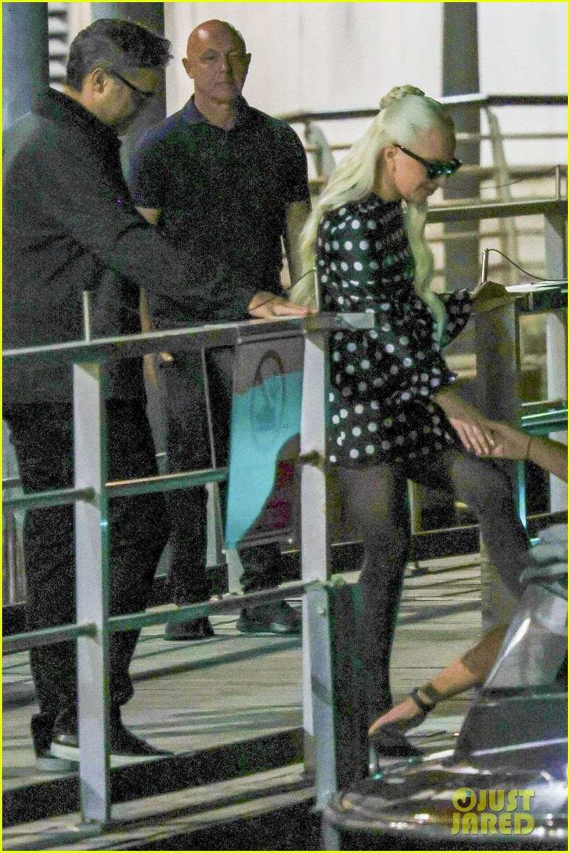 Lady Gaga Goes Back to Blonde Hair as She Arrives in Italy with Fiancé ...