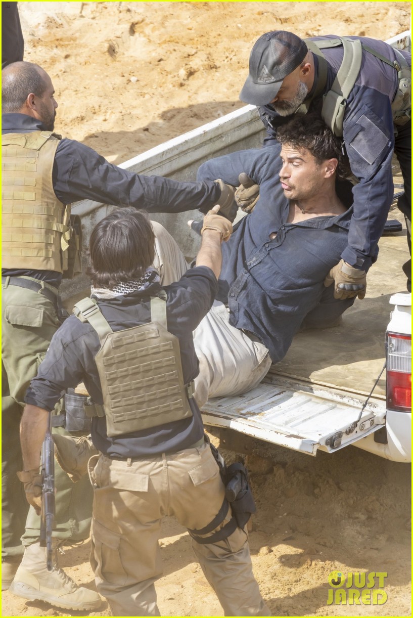 Aaron Taylor-Johnson & Theo James Film Intense Action Scene for 'Fuze ...