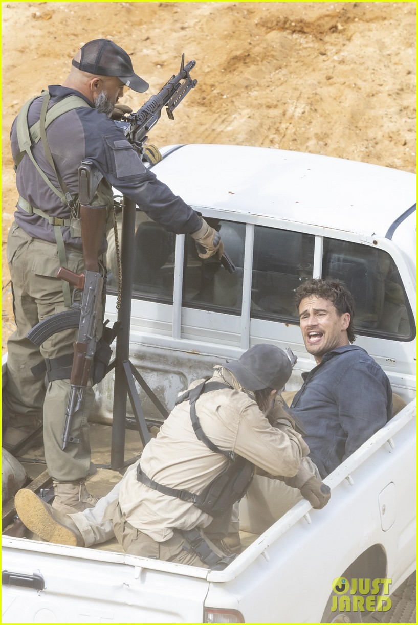 Aaron Taylor-Johnson & Theo James Film Intense Action Scene for 'Fuze ...