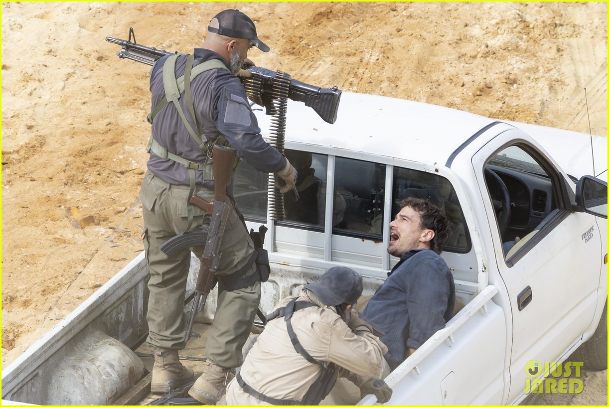 Aaron Taylor-Johnson & Theo James Film Intense Action Scene for 'Fuze ...