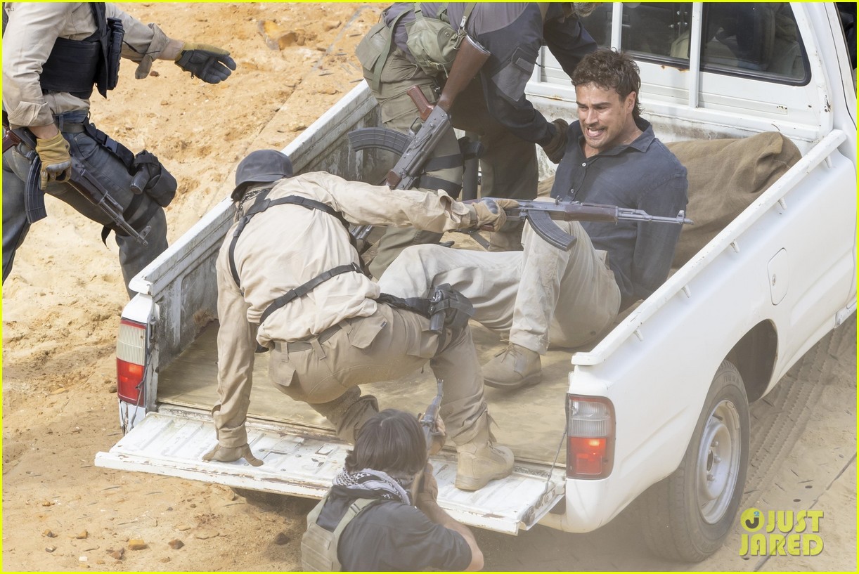 Aaron Taylor-Johnson & Theo James Film Intense Action Scene for 'Fuze ...