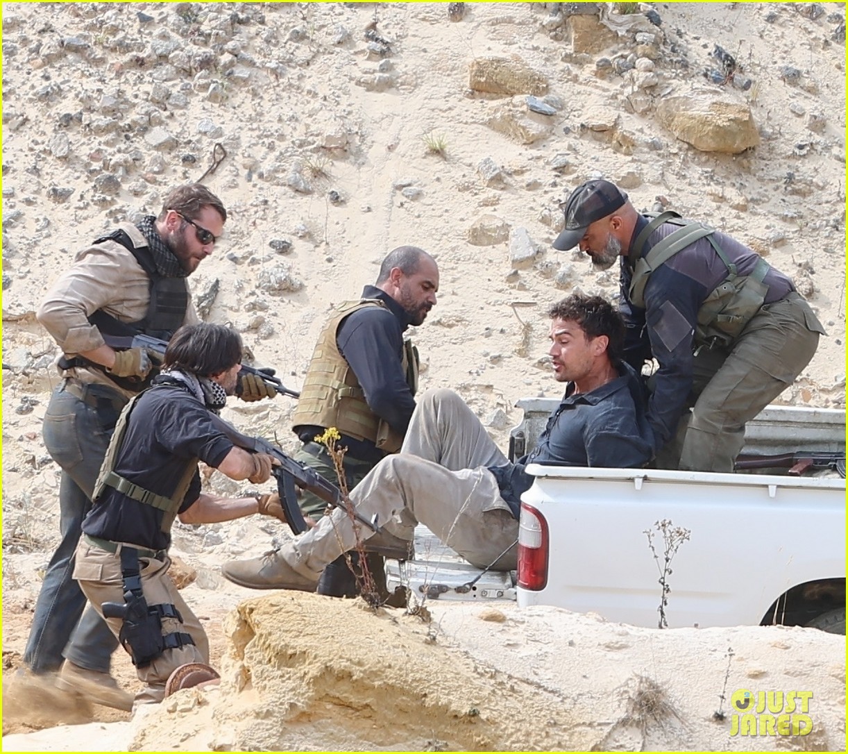 Aaron Taylor-Johnson & Theo James Film Intense Action Scene for 'Fuze ...