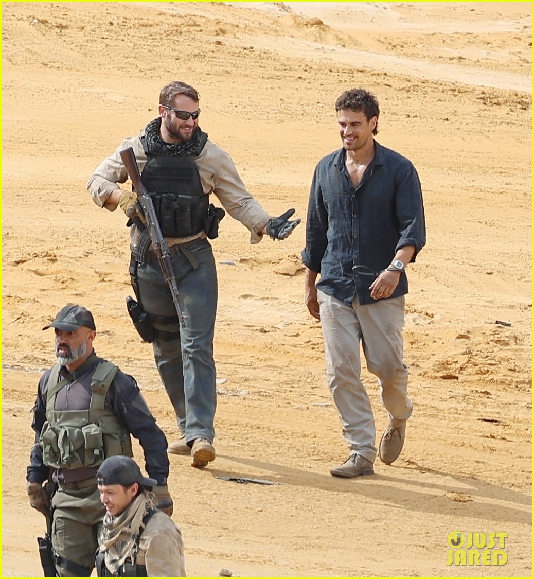 Aaron Taylor-Johnson & Theo James Film Intense Action Scene for 'Fuze ...