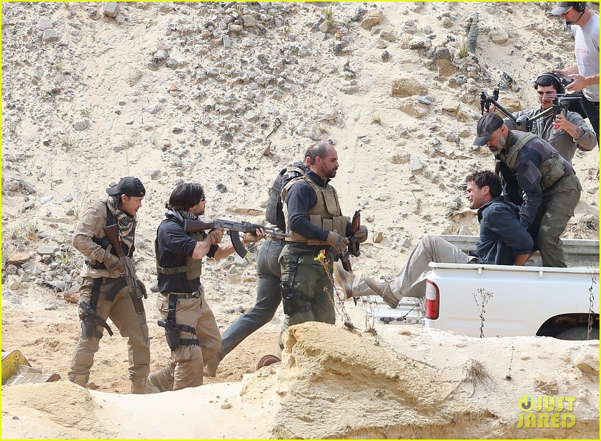 Aaron Taylor-Johnson & Theo James Film Intense Action Scene for 'Fuze ...