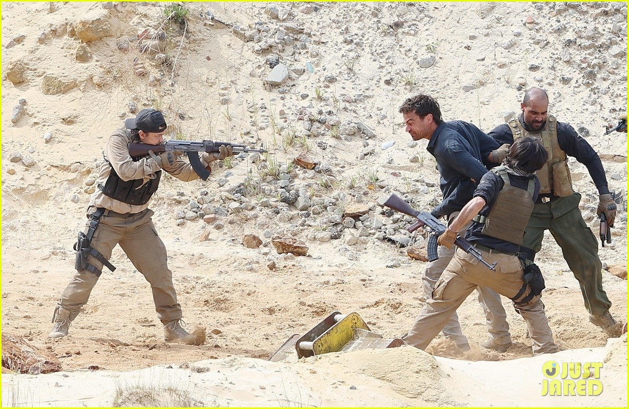 Aaron Taylor-Johnson & Theo James Film Intense Action Scene for 'Fuze ...