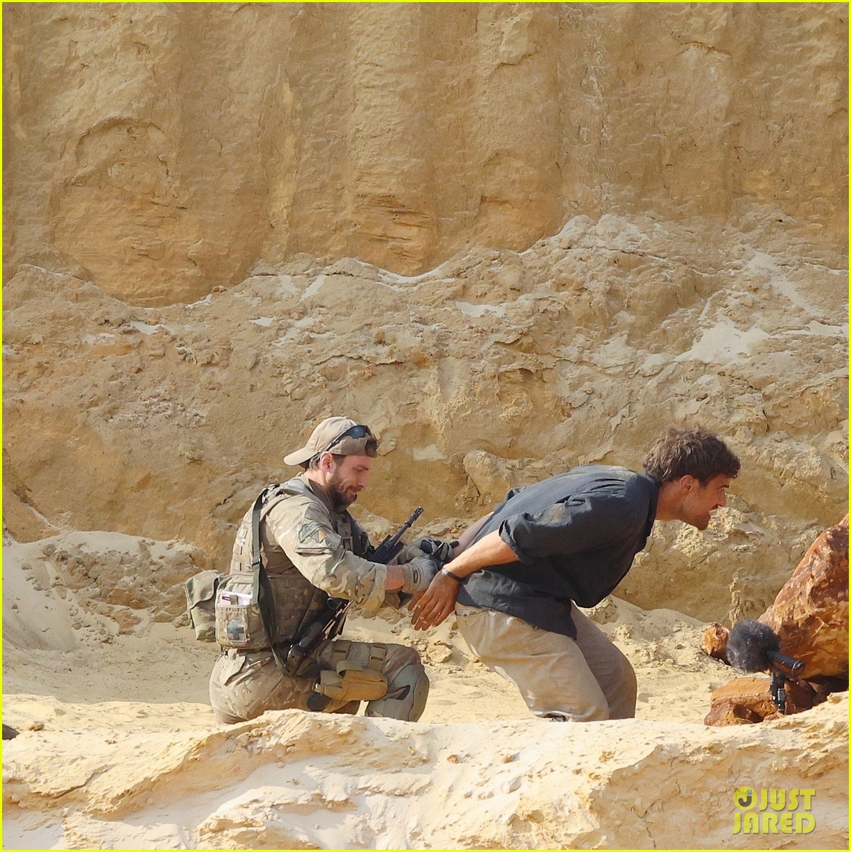 Aaron Taylor-Johnson & Theo James Film Intense Action Scene for 'Fuze ...