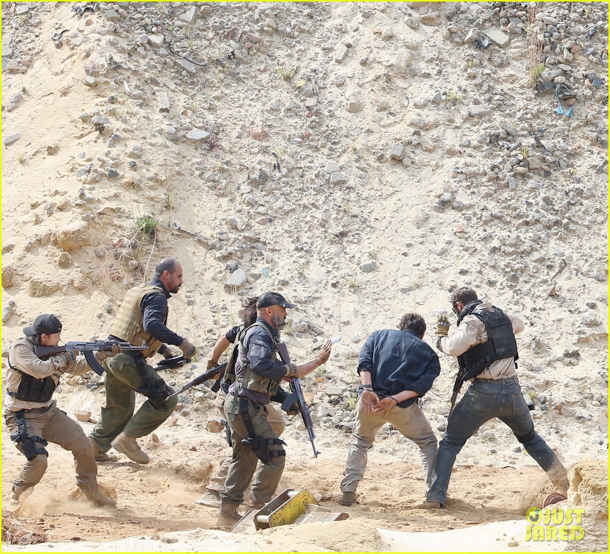 Aaron Taylor-Johnson & Theo James Film Intense Action Scene for 'Fuze ...