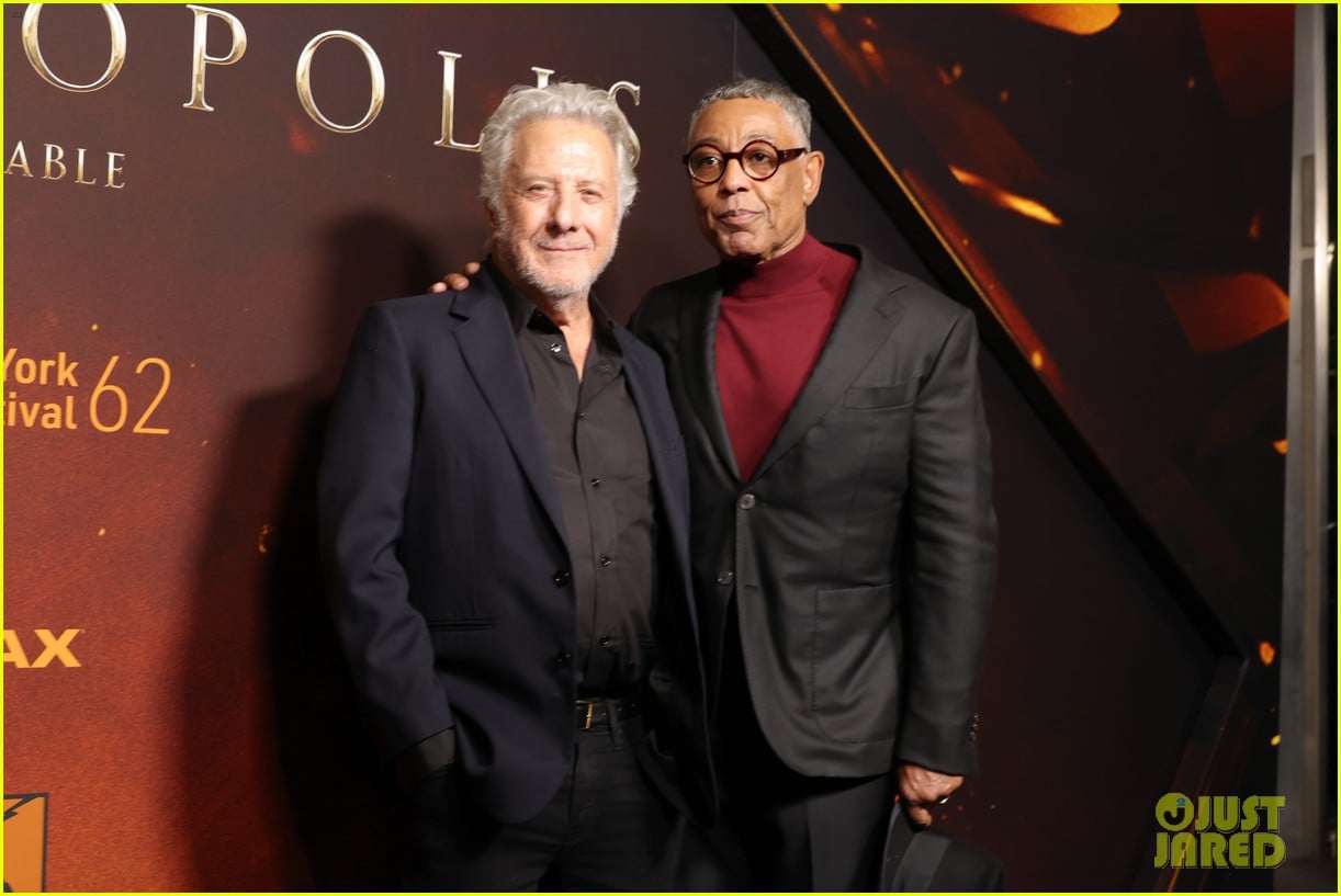 Dustin Hoffman Helps Aubrey Plaza Fix Her Hat at 'Megalopolis' NYC Red Carpet Premiere: Photo ...