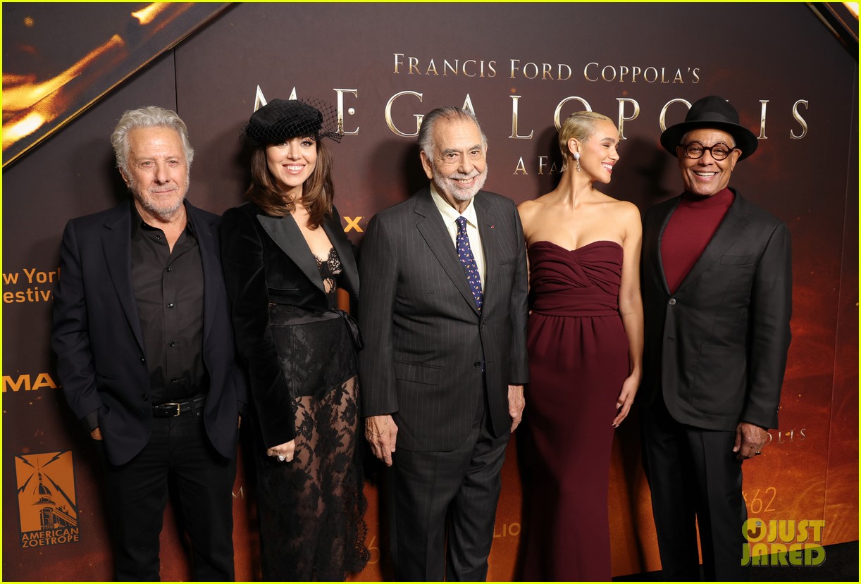 Dustin Hoffman Helps Aubrey Plaza Fix Her Hat at 'Megalopolis' NYC Red Carpet Premiere: Photo ...