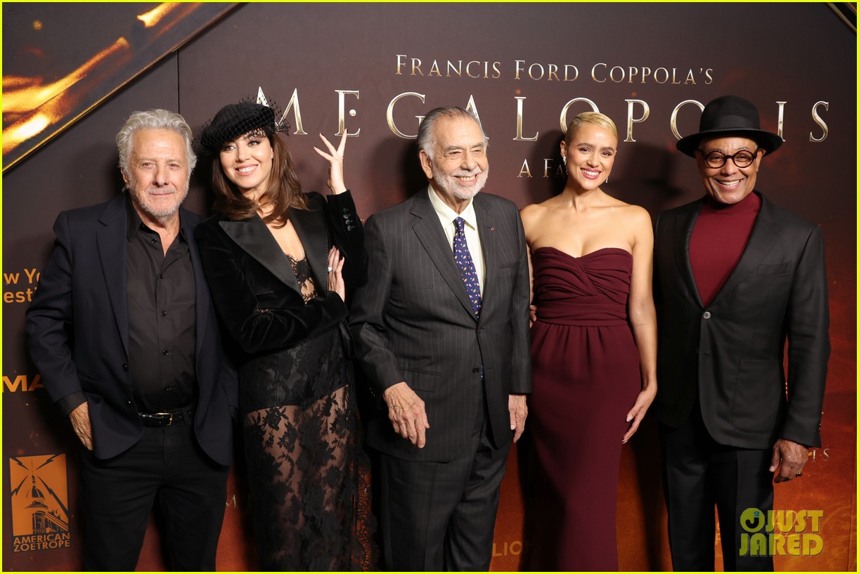 Dustin Hoffman Helps Aubrey Plaza Fix Her Hat at 'Megalopolis' NYC Red Carpet Premiere: Photo ...