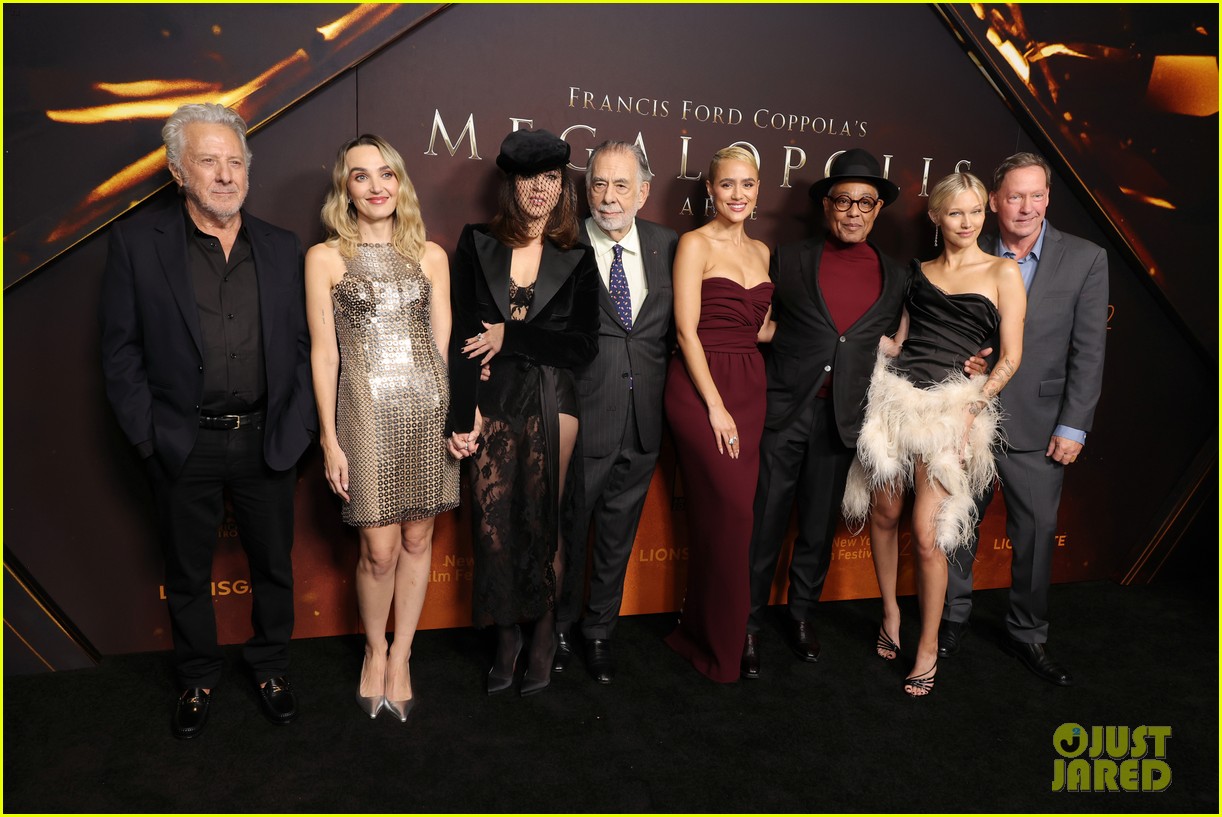 Dustin Hoffman Helps Aubrey Plaza Fix Her Hat at 'Megalopolis' NYC Red Carpet Premiere: Photo ...