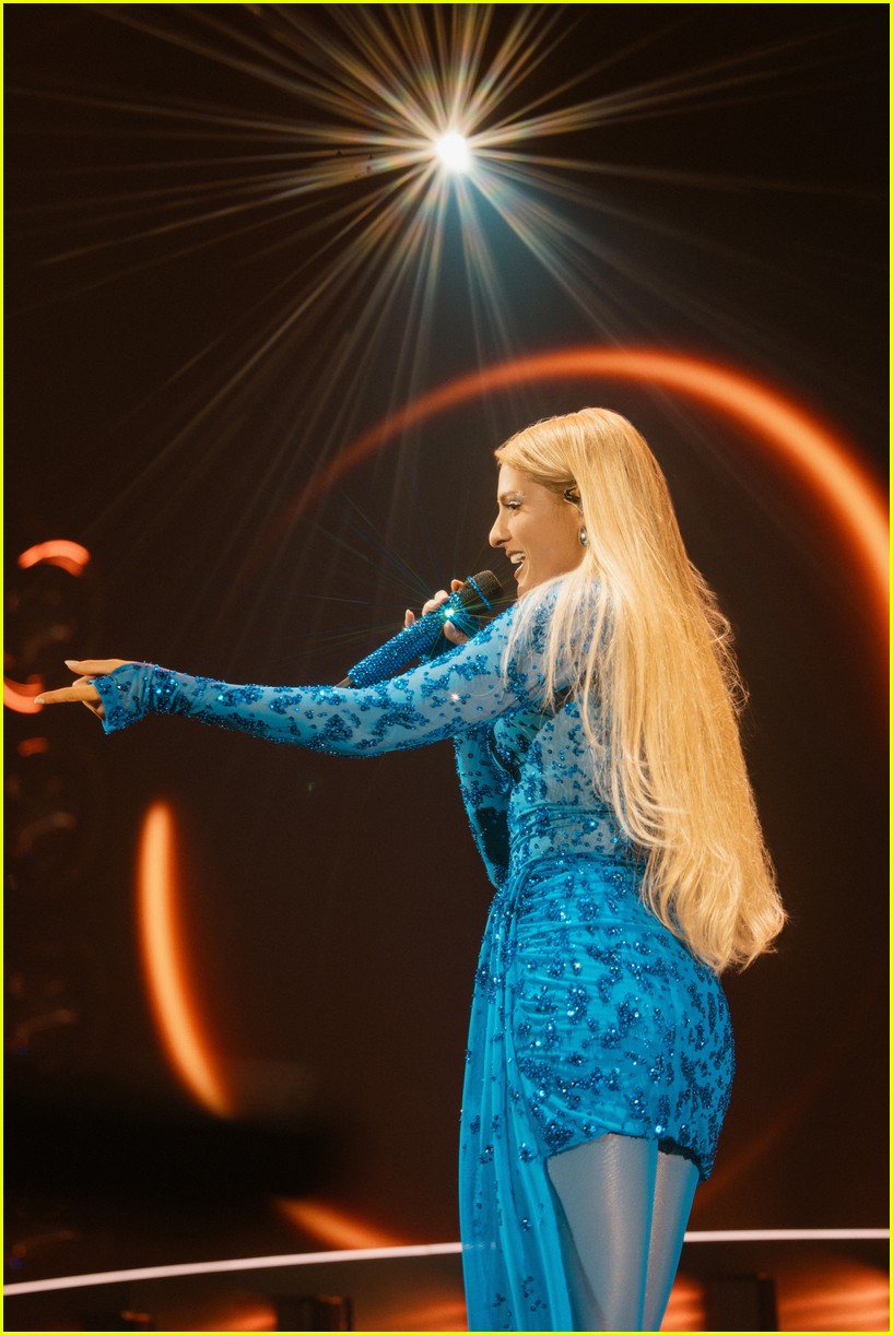 Paris Hilton Dazzles Alongside Meghan Trainor During Surprise 'Timeless ...