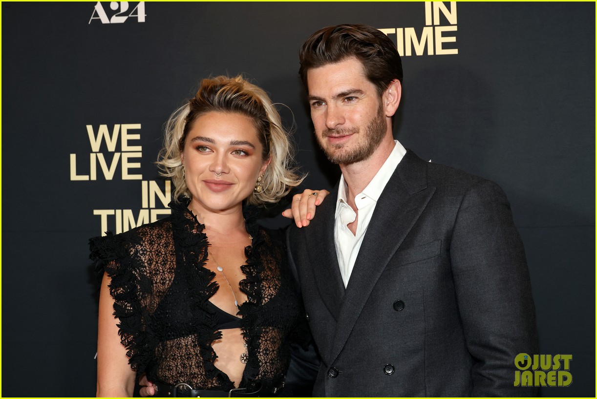 Florence Pugh Rocks Black Lace Dress for 'We Live In Time' Screening in NYC Alongside Andrew ...